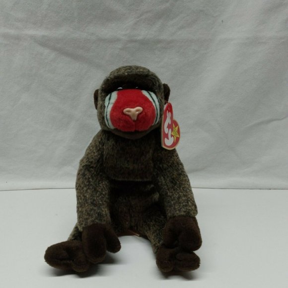 Beanie Babies | Toys | Rare Retired Ty Beanie Baby Cheeks Baboon Plush ...